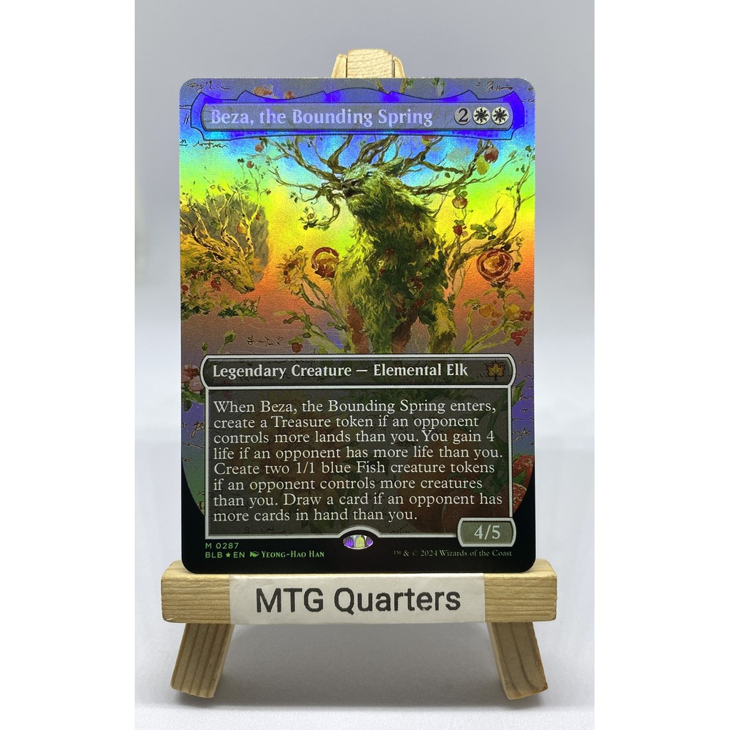 Pr0xy Card - Beza, the Bounding Spring (Borderless Foil) | Bloomburrow ...
