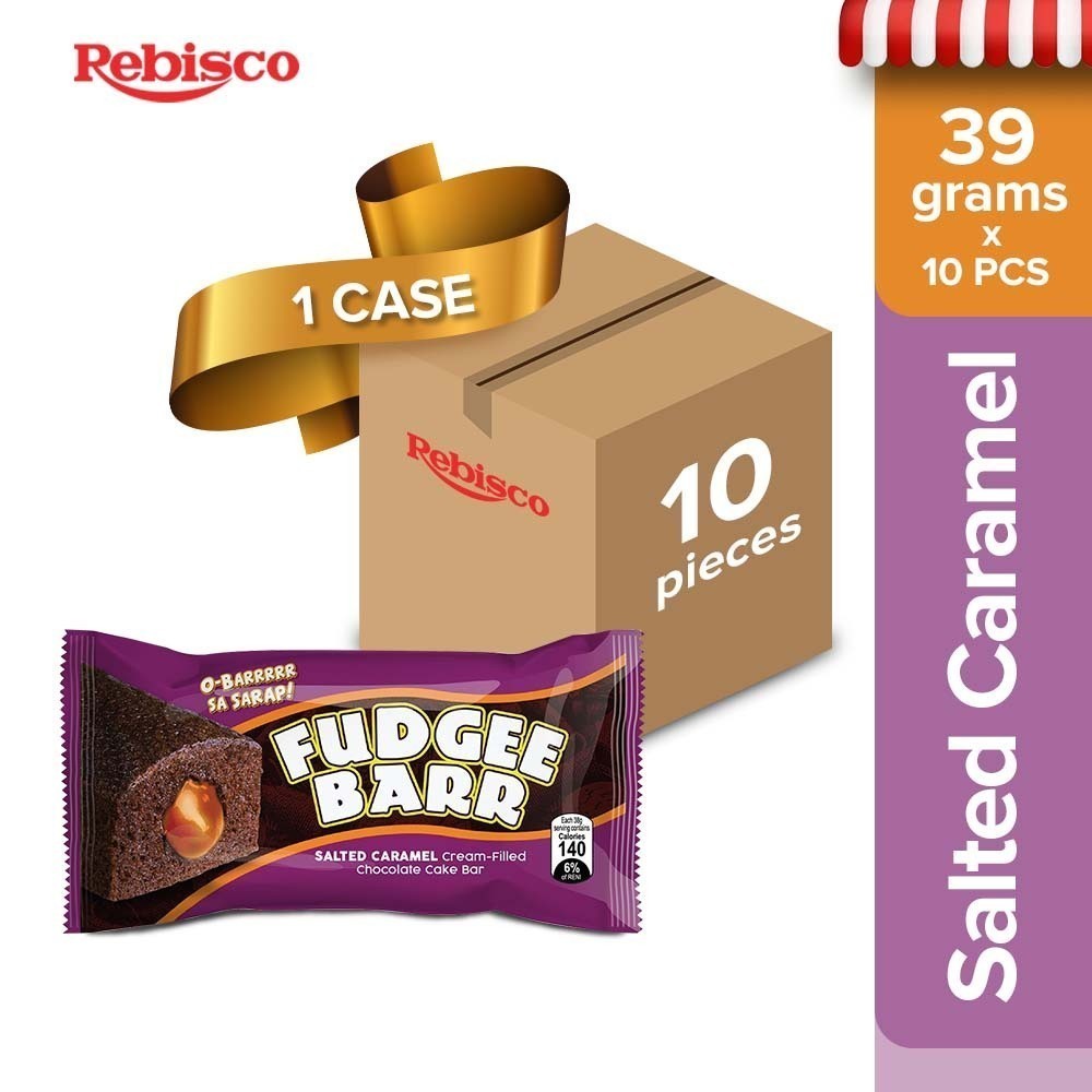 Rebisco Wais Choice: Fudgee Barr Salted Caramel 39G x 10pcs | Shopee ...