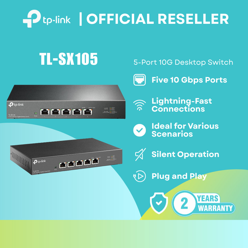 TP-Link TL-SX105 | 5-Port 10G Multi-Gigabit Desktop Switch | itw | Shopee Singapore