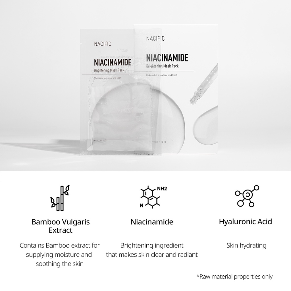 NACIFIC Niacinamide Brightening Mask Pack (10ea x box) | Shopee Singapore