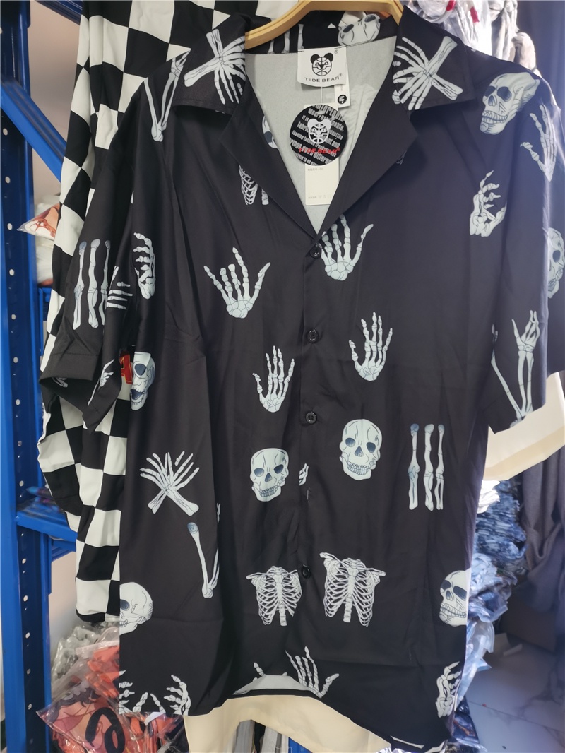 Dark Icon Skeleton Polo Shirt Men Summer Vintage Street Men's Shirts ...