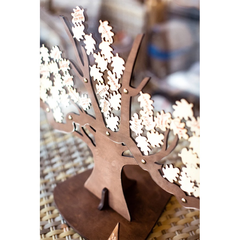 [Toronto2] Tree Wedding Guest Book Heart-shaped Chip Wedding Sign-in ...