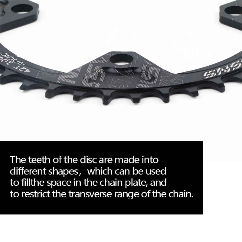 HASSNS Chainring 104BCD Round Narrow Wide Chainring MTB Bicycle 32T 34T 36T 38T Bike Crankset ...