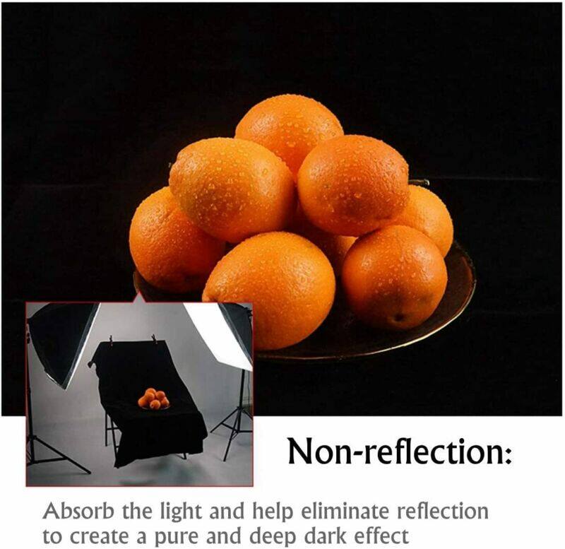 Non-Reflective Black Background Cloth Flocking Solid Color Light ...