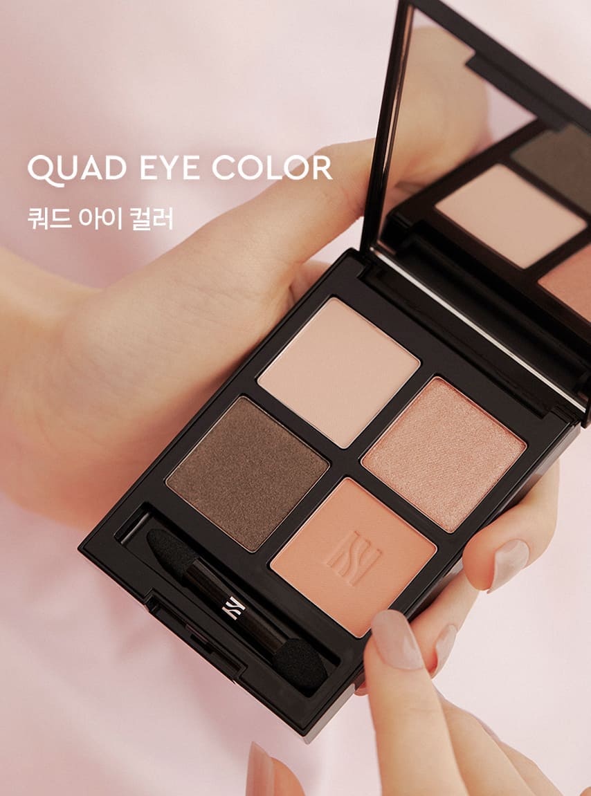 *New color added* With brush set [Hera] Quad Eye Color Eyeshadow ...