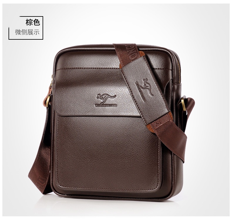 kangaroo Genuine Leather Men's bag Shoulder Begs Business Casual sling ...