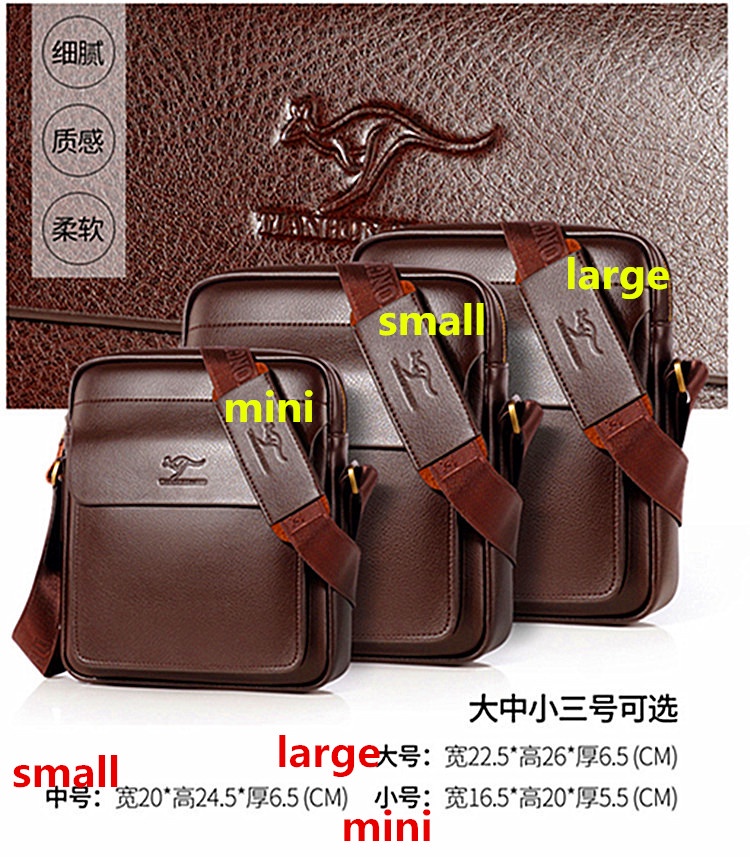kangaroo Genuine Leather Men's bag Shoulder Begs Business Casual sling ...
