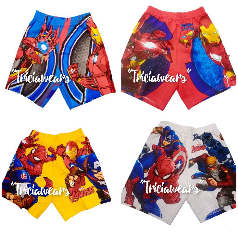 Marvel Avengers Character Short For Kids (Boy) | Shopee Singapore