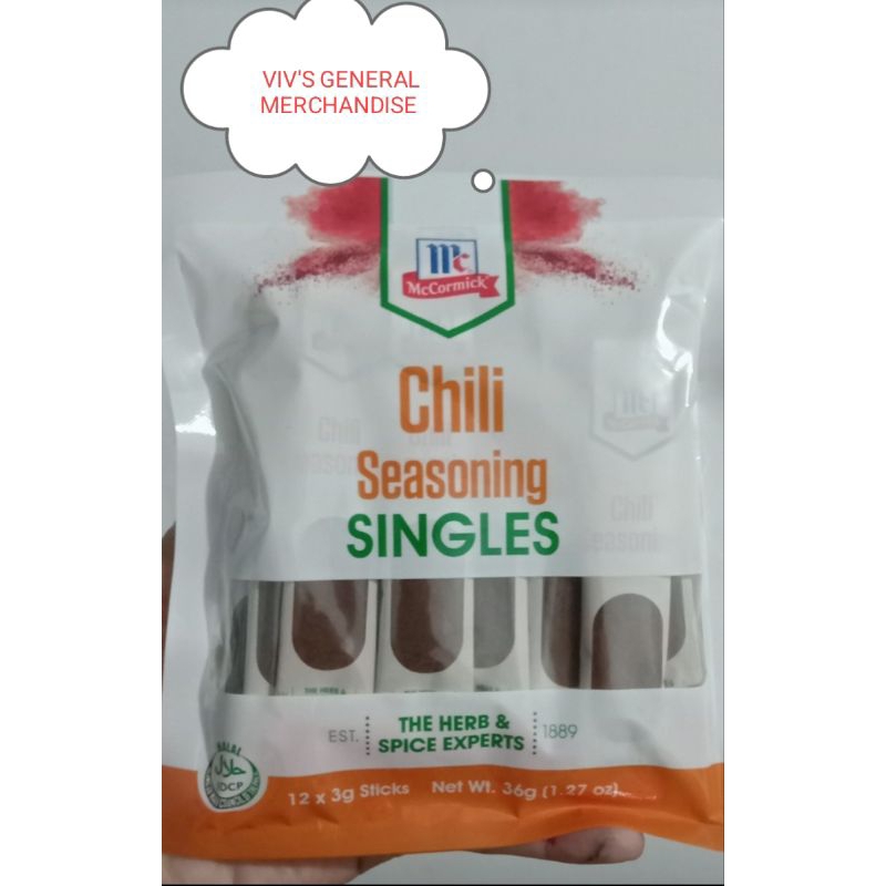 Mc Cormick Chili Powder ( 3g x 12s ) | Shopee Singapore