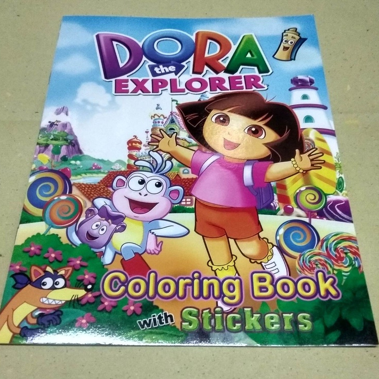 Coloring Book w/ stickers ( Dora ) | Shopee Singapore