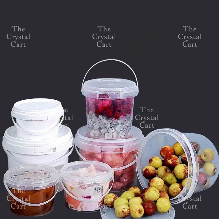 Food Grade Bucket Clear Plastic Container with Lid TCC | Shopee Singapore