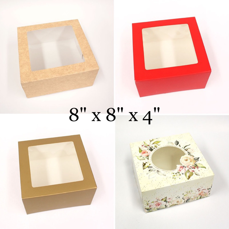 RM BOXES 8x8x4 Preformed Cake Box / Pastry Box / Loaf Box ( 5 / 10 / 20 ...