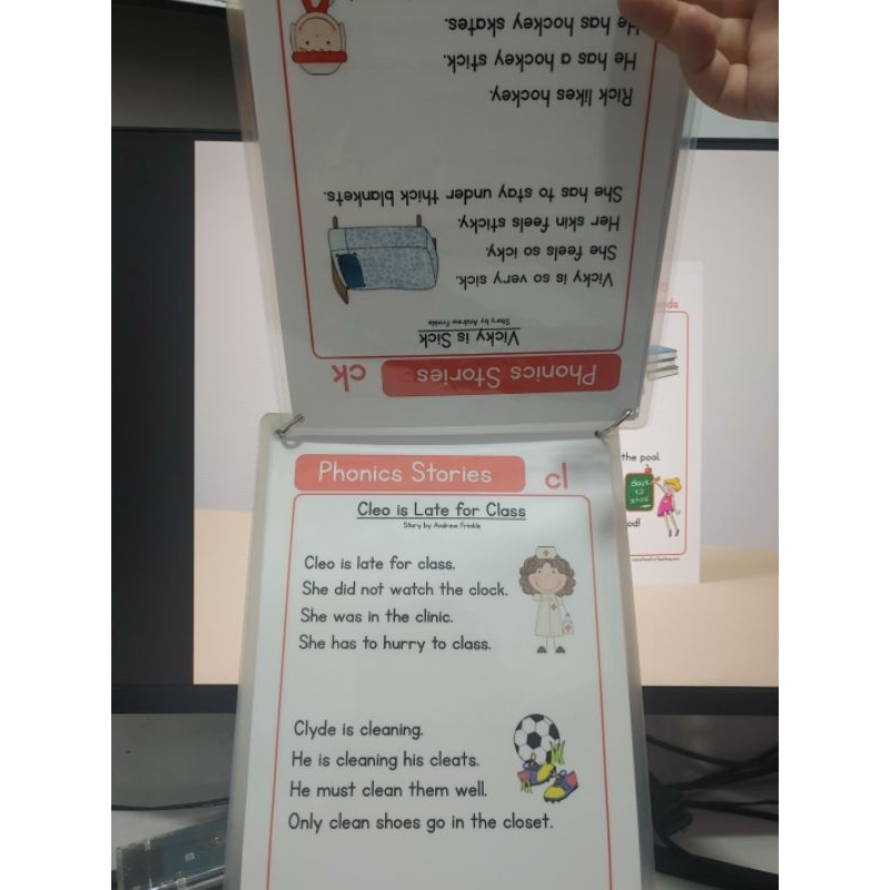 A4 size Laminated- 57 Phonics Short Stories Reading Comprehension ...