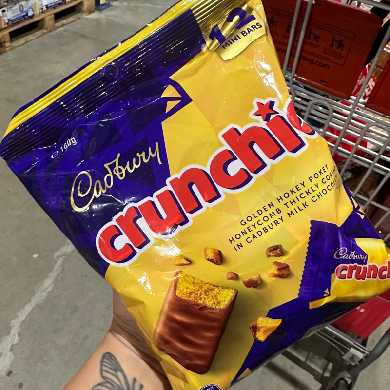 Cadbury Crunchie 12 Mini Bars, Chocolate Bar 180g, Cadbury Dairy Milk ...