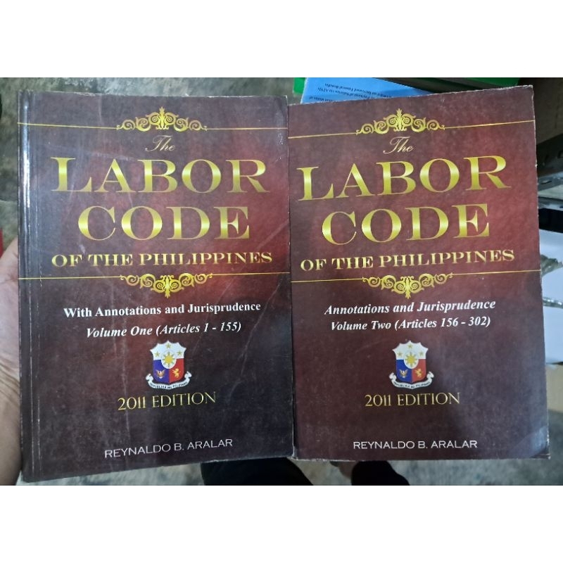 The Labor Code of the Philippines Volume 1 and 2 Set by Aralar 2011c ...