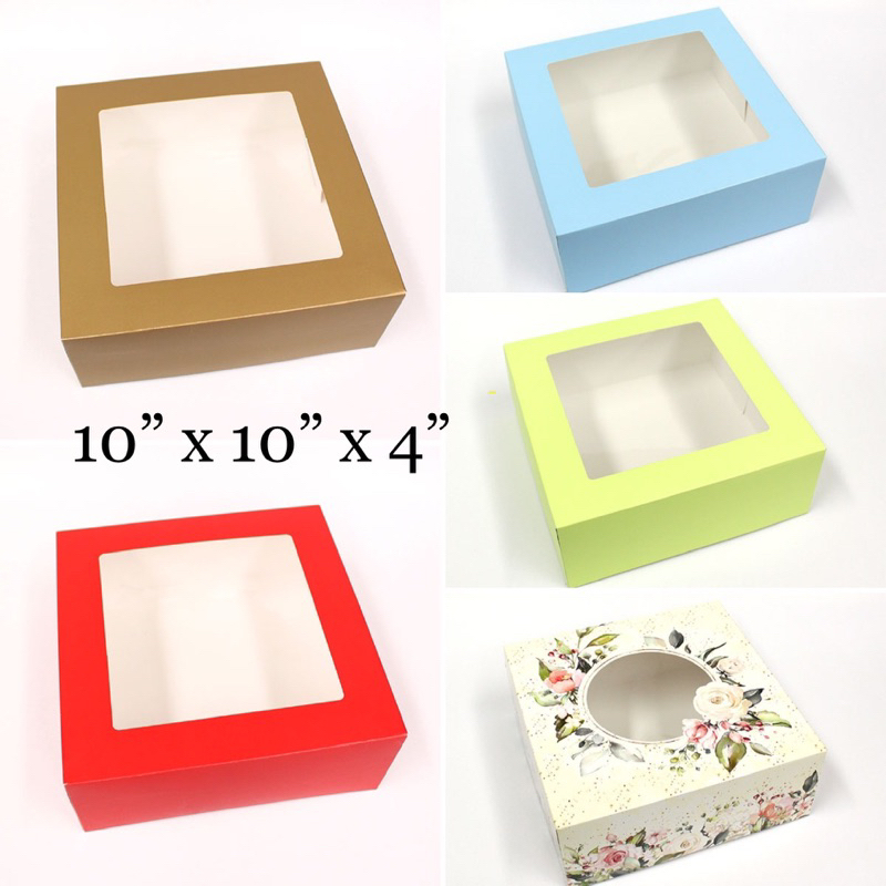 RM BOXES 10x10x4 Preformed Cake Box / Pastry Box ( 5 / 10 / 20 pcs per ...