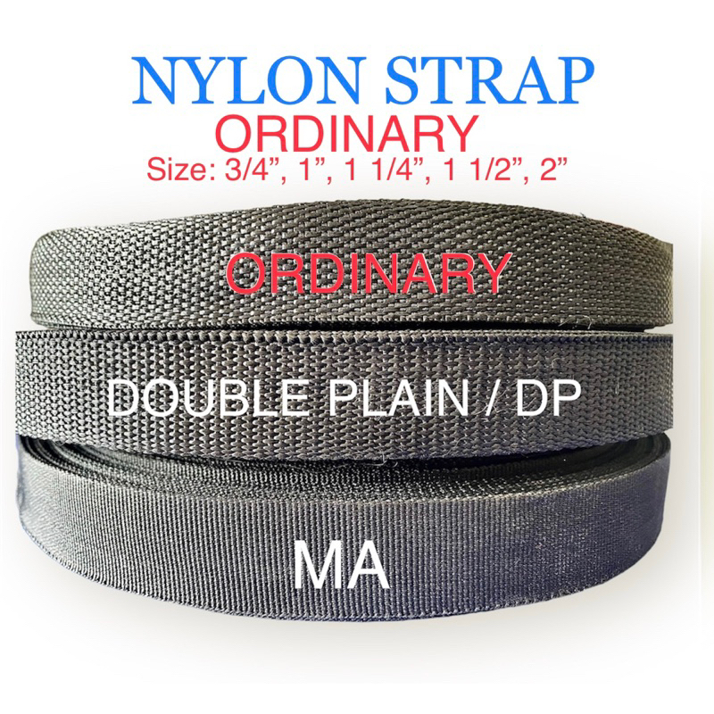 ORDINARY Nylon Strap / Bag Strap (Belt) PER ROLL- 3/4”, 7/8”, 1”, 1 1/4 ...