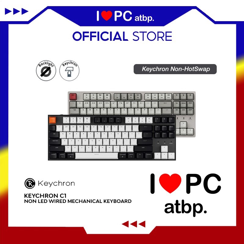 Keychron C1 Wired Mechanical Keyboard (TenKeyLess Layout, Non-LED ...