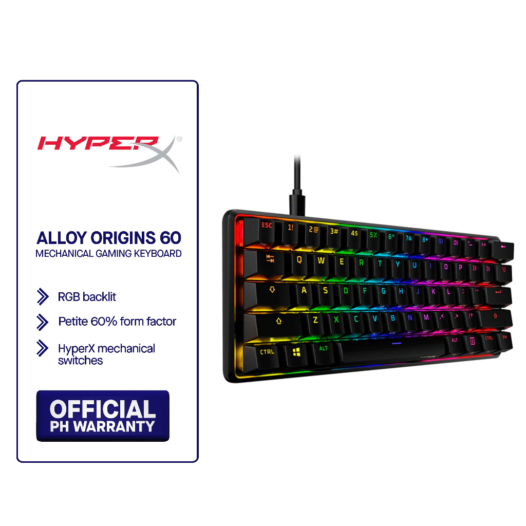 HyperX Alloy Origins 60 Mechanical Gaming Keyboard | Shopee Singapore