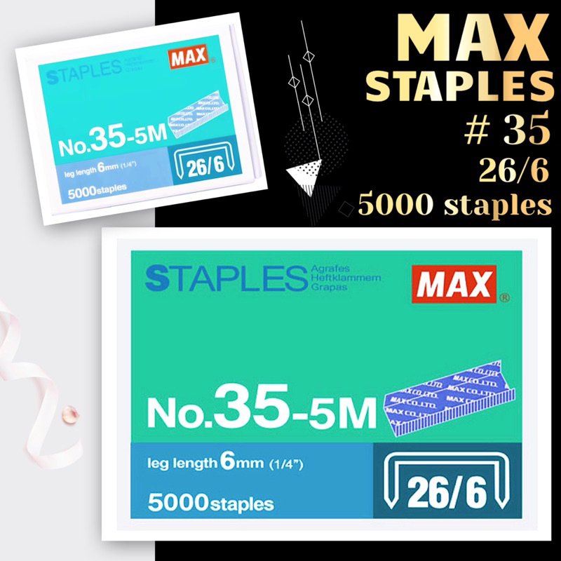MAX STAPLES WIRE 35 5000 staples per box | Shopee Singapore