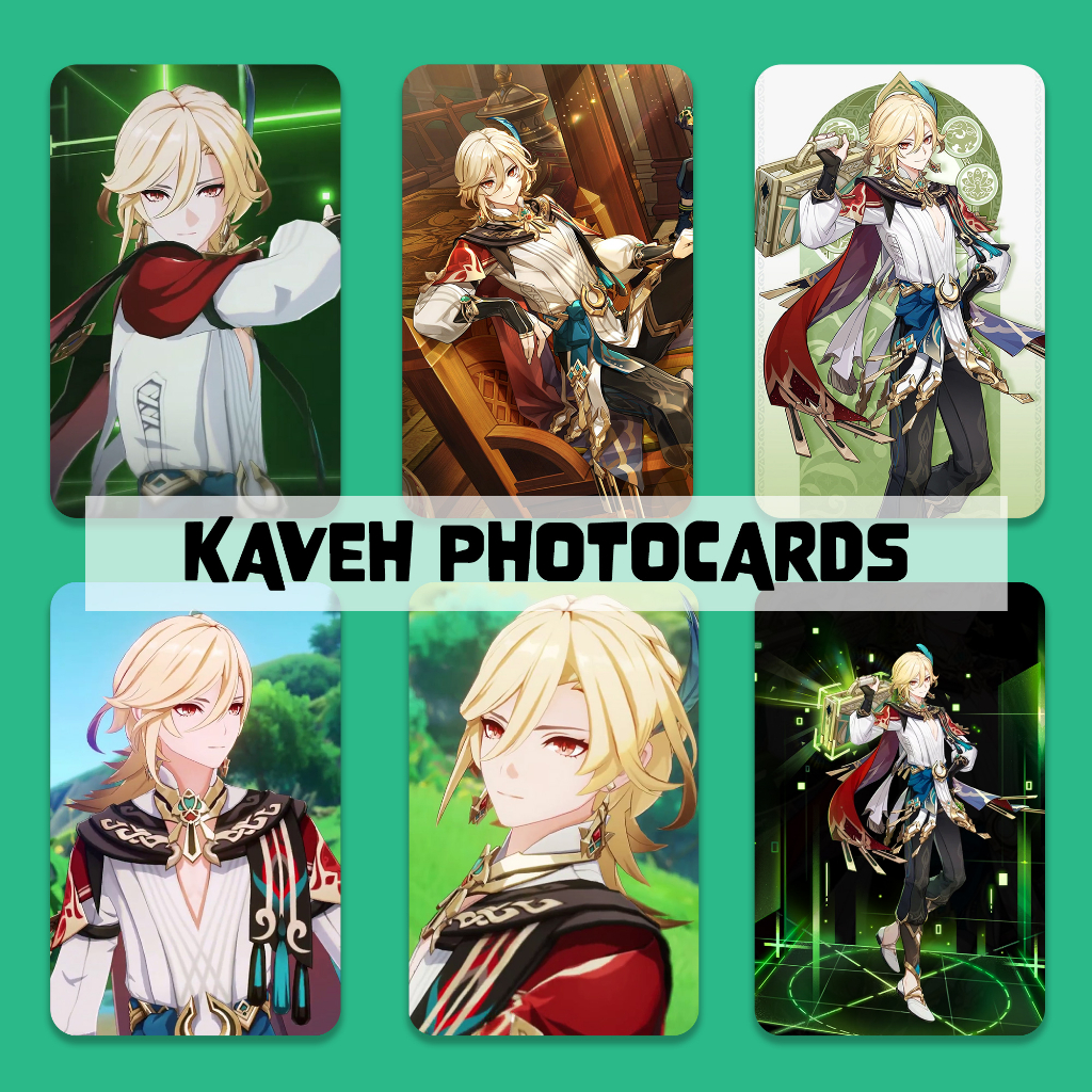 Genshin Impact Photocards - KAVEH Textured Photocards Front and Back ...