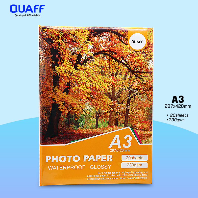 QUAFF Glossy Photo Paper 230gsm A3 Size (20 sheets) | Shopee Singapore