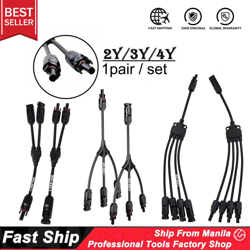 Cable Connector MC4 Branch Y Adapter Connectors M/M/F and F/F/M For Solar Panels Cable | Shopee ...