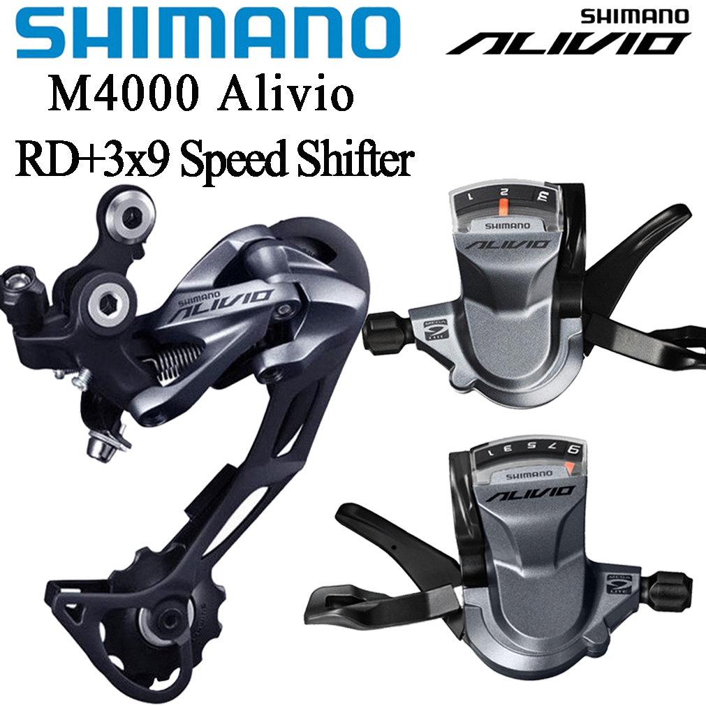 Shimano alivio m4000 rd 9 speed shifter groupset 9 speed rear derailleur 9s mtb mountain bike ...