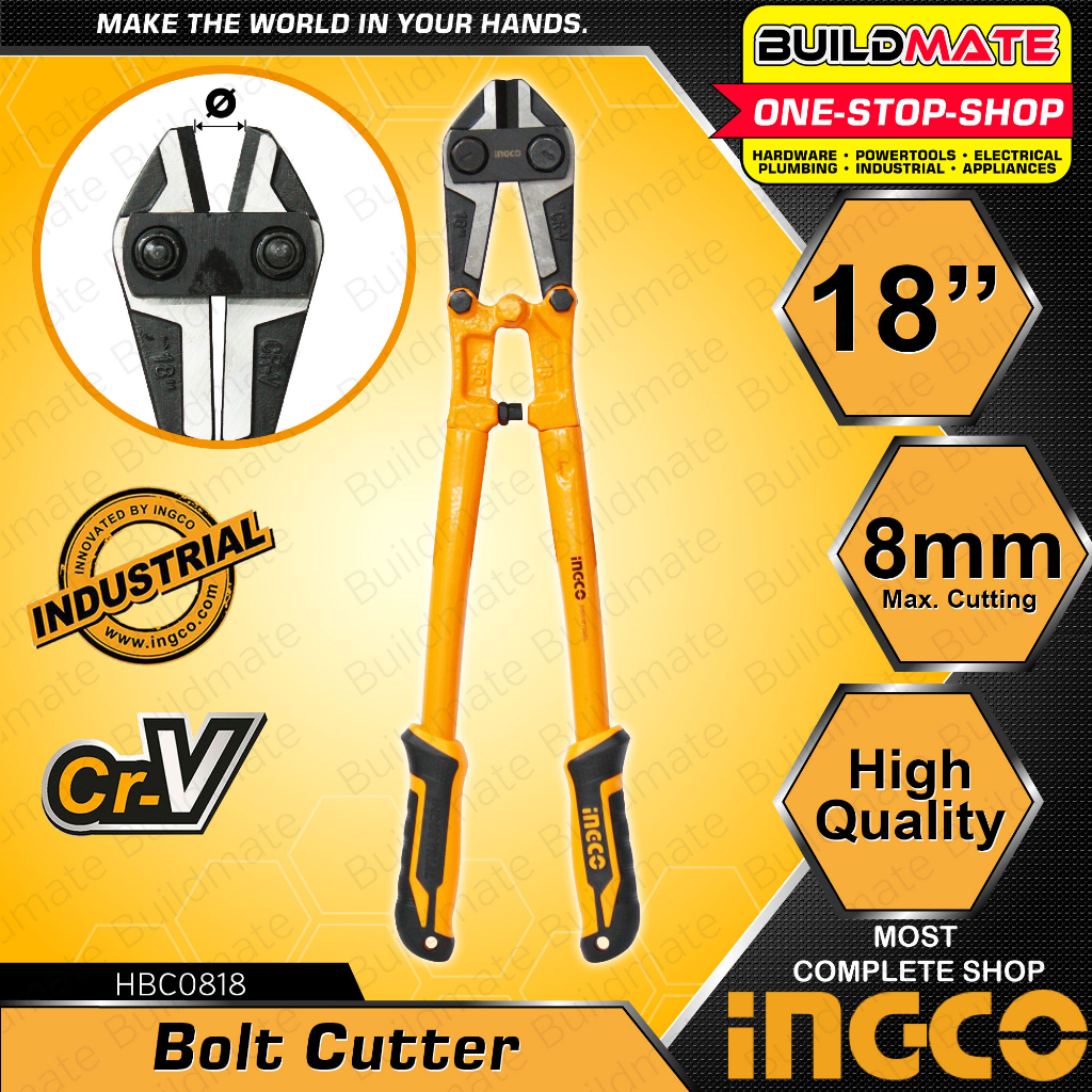 Buildmate x INGCO Bolt Cutter 18" Chain Wire Lock Cutter Rebar Cutter ...
