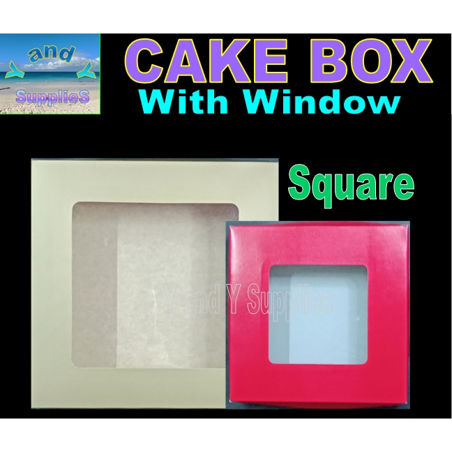 Cake Box, Pastry Box, With Window, Preformed (10's) | Shopee Singapore