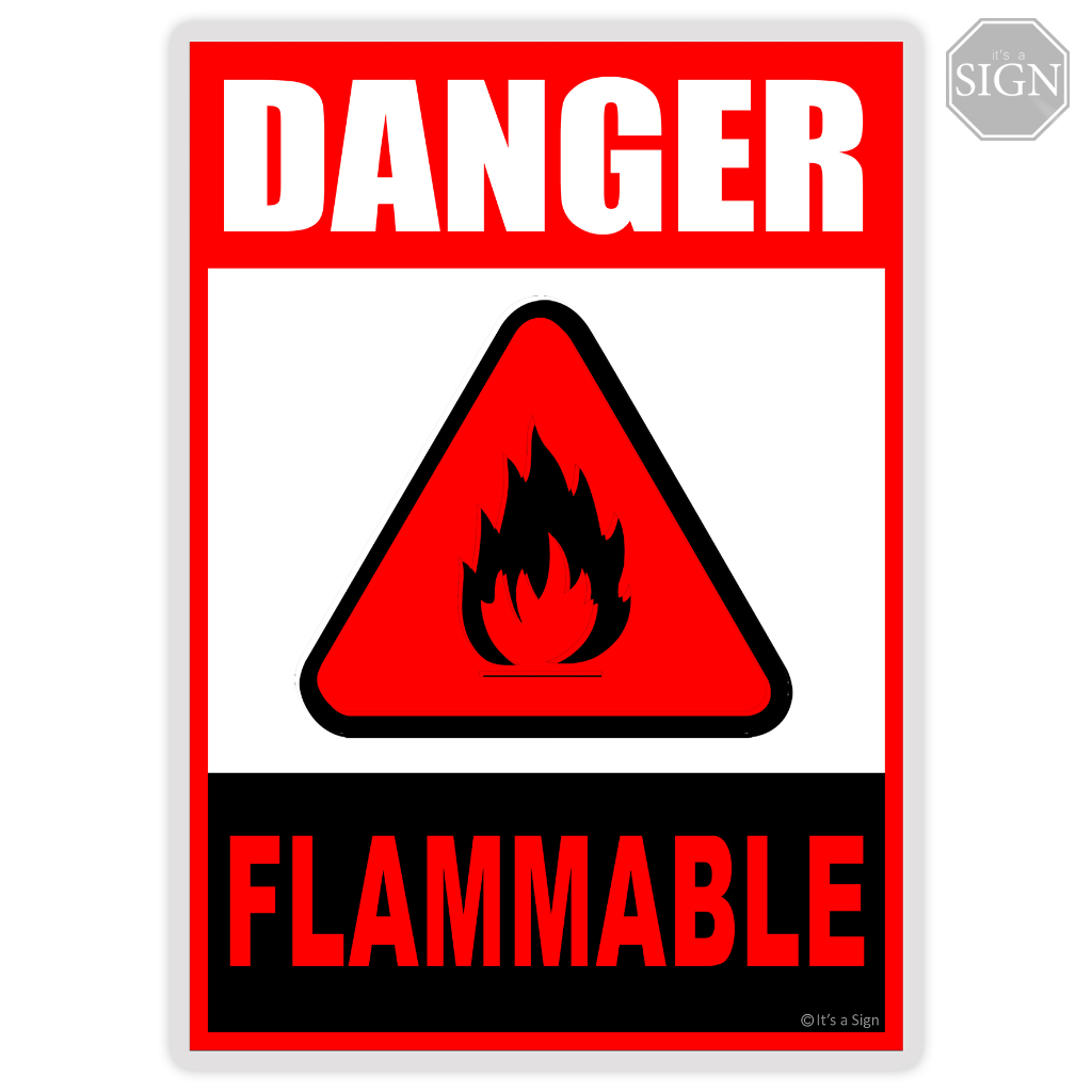 Danger Flammable Sign - Laminated Signage - A4 / A5 Size | Shopee Singapore