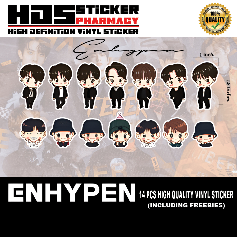 ENHYPEN CUTE STICKER BUNDLE / SET (14PCS INCLUDING FREEBIES) HIGH ...
