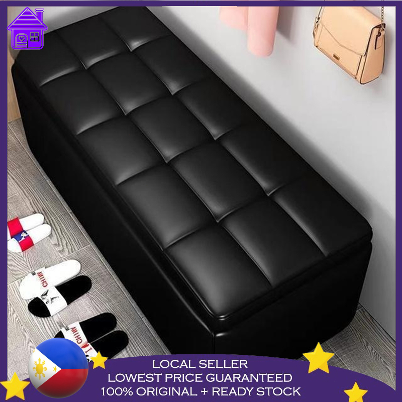 Foldable Sofa Storage Box Organizer Leather Folding Sofa Bench with ...