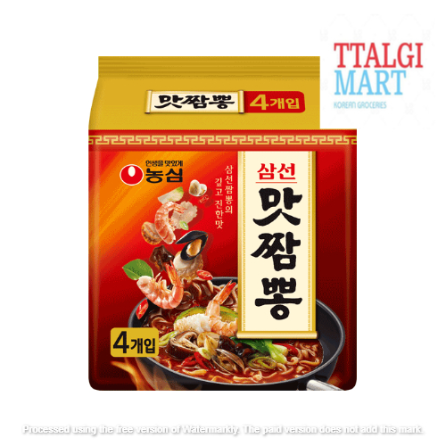 Nongshim Spicy Seafood Jjampong 130g 1pack*4pcs ( Mat Jjampong ...