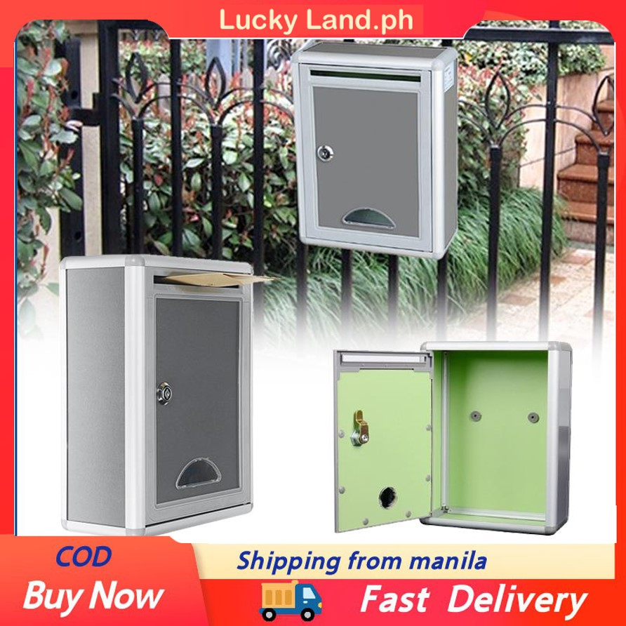 Indoor Letter Mailbox Post Box Security Locking Suggestion Box(Aluminum ...