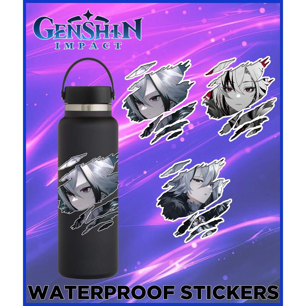 Genshin Impact: Arlecchino [ Scratch Sticker| Laminated Waterproof ...