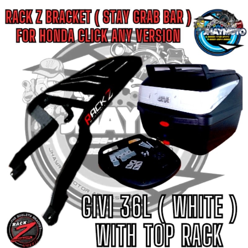 Givi 36L And Rack Z ( Stay Grab Bar Bracket ) For Honda Click 125 / 150 ...