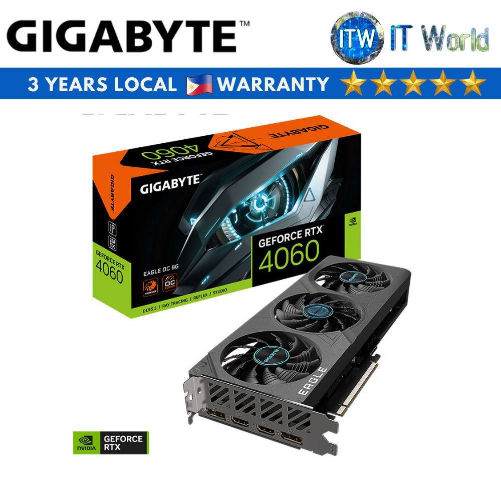 Gigabyte Nvidia Geforce Rtx 4060 Eagle Oc 8gb GDDR6 Graphics Card (Gv ...