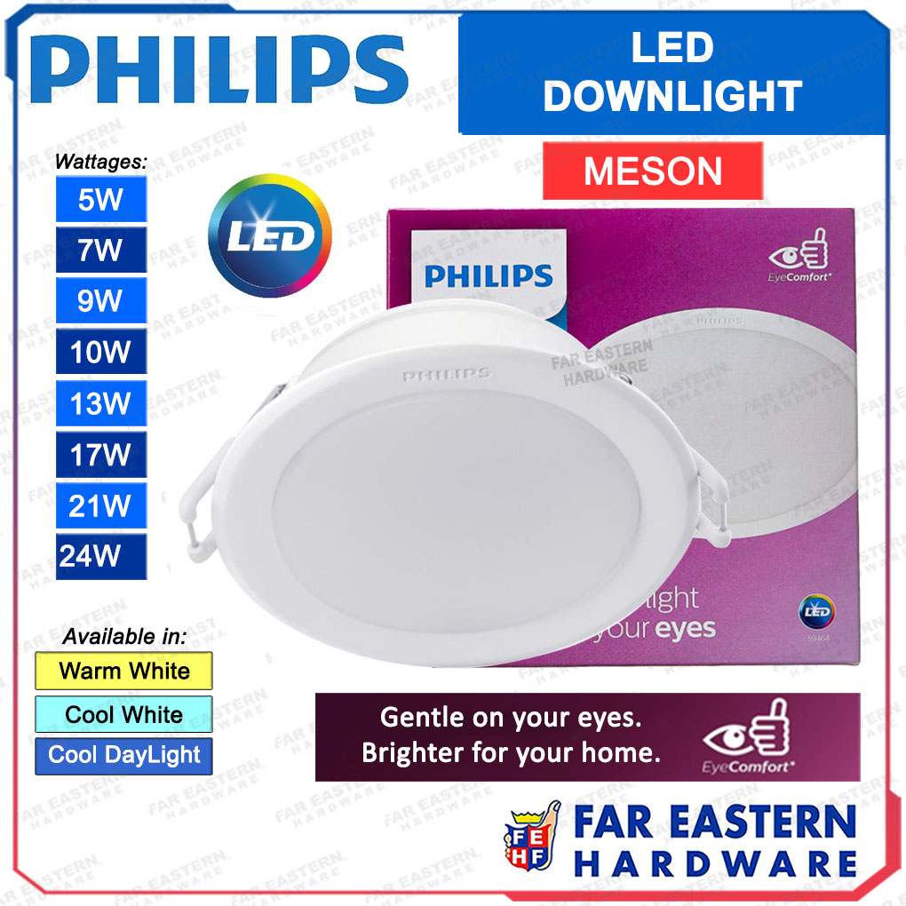 PHILIPS LED Down Light Meson Recessed | Surfaced Warm | Cool White ...