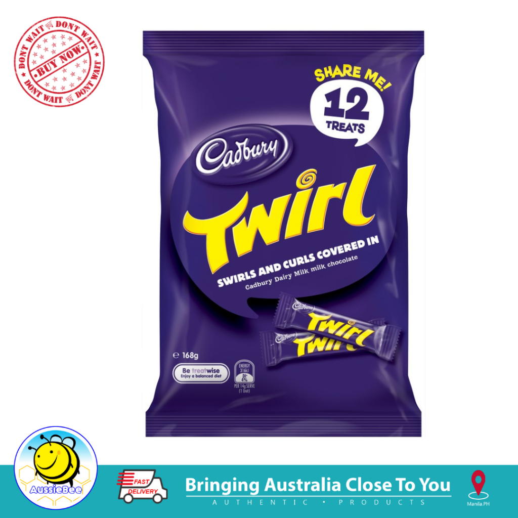 Cadbury Twirl Chocolate Sharepack 168g (expiry DECEMBER,2024) | Shopee ...