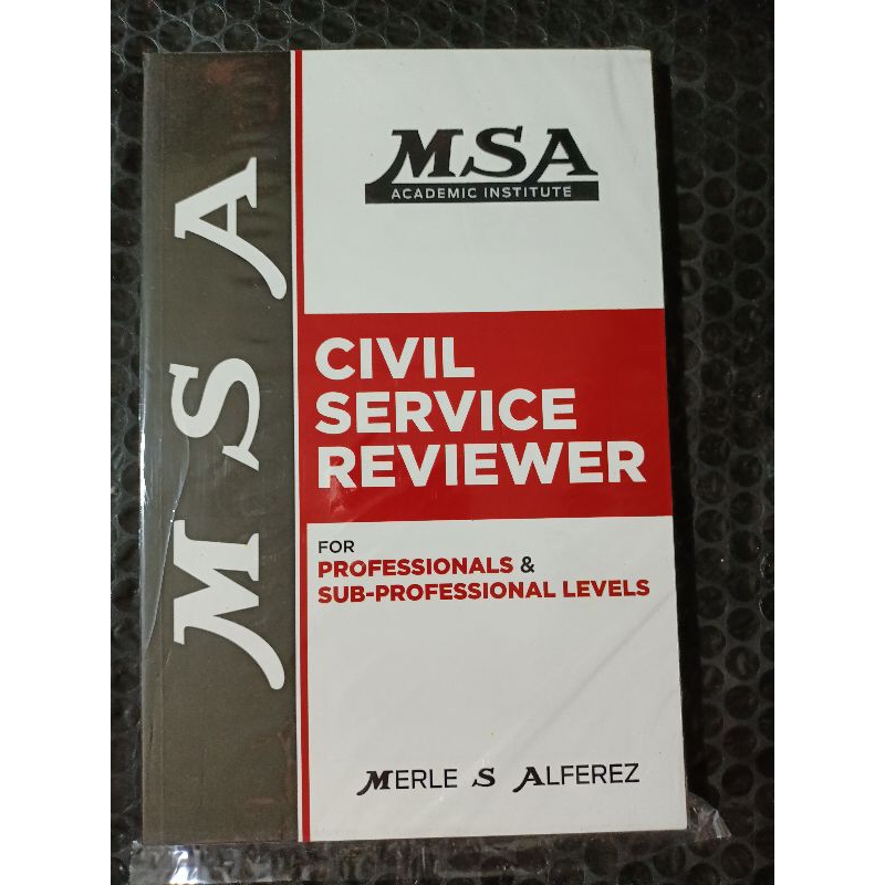MSA Civil Service Reviewer 2022 edition By:Alferez | Shopee Singapore