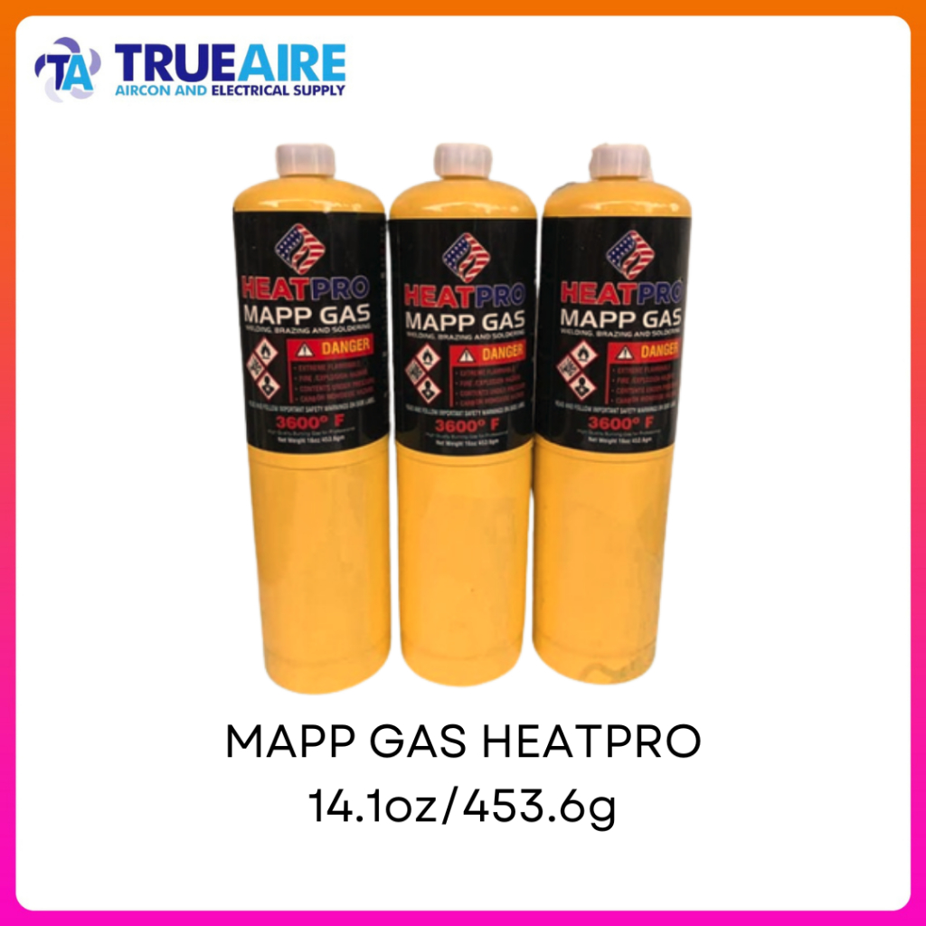TRUE AIRE MAPP GAS HEATPRO DISPOSABLE CYL 3600oF 14 1oz 453 6g | Shopee ...