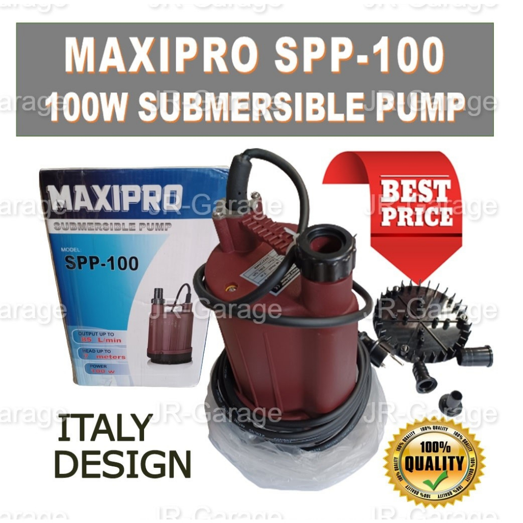 Maxipro SPP - 100 Submersible Pump Italy Design 100w | Shopee Singapore