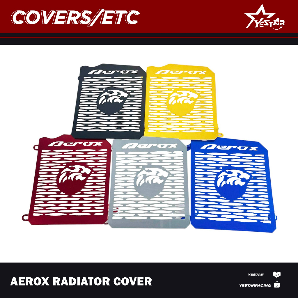 Yestar Racing Alloy Radiator Cover For Aerox V1 V2 Motorcycle ...