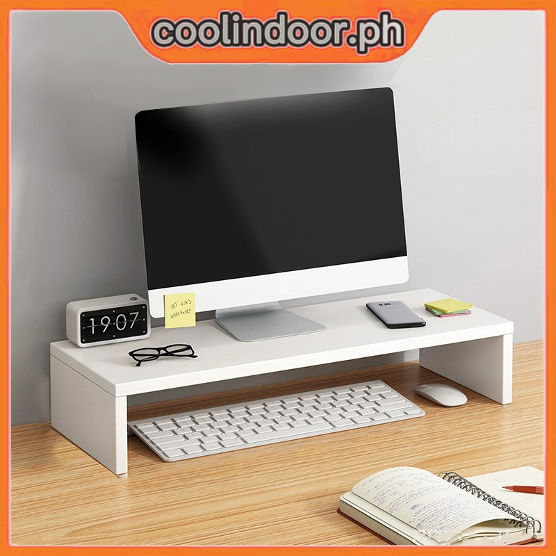 1/2 Tier Monitor Stand Computer Screen Increased Shelf Wooden Desktop ...