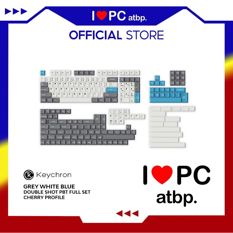 Keychron Double Shot PBT Full Set Keycap Set (Cherry Profile, Grey ...