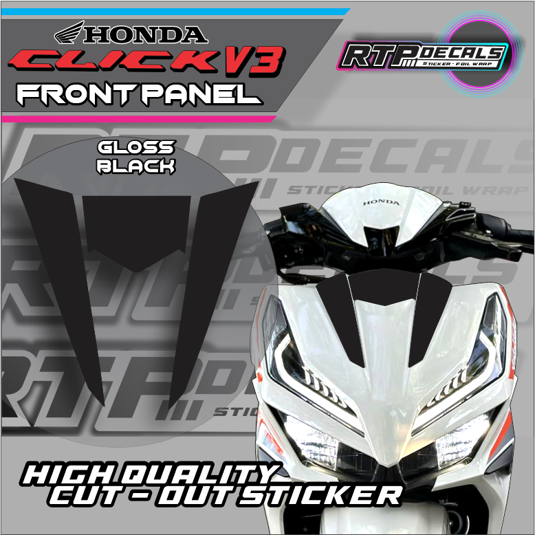 HONDA CLICK V3 FRONT PANEL DECALS STICKER | Shopee Singapore