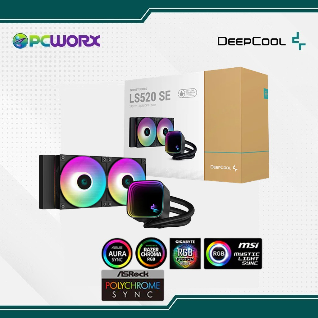 Deepcool R-LS520-BKAMMM-G-1 LS520 SE 240mm AIO ARGB Liquid CPU Cooler ...