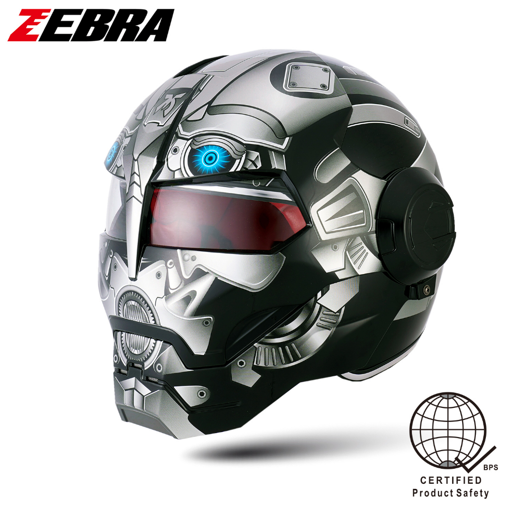 100 ZEBRA YM822 iron Man modular Dual Visor helmet full face for ...