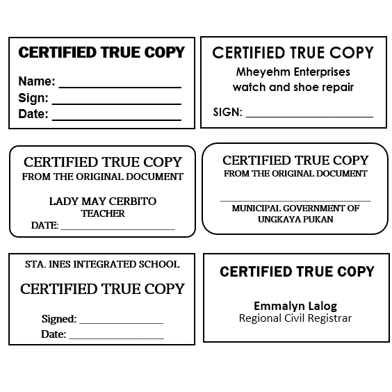 CERTIFIED TRUE COPY stamp | Shopee Singapore